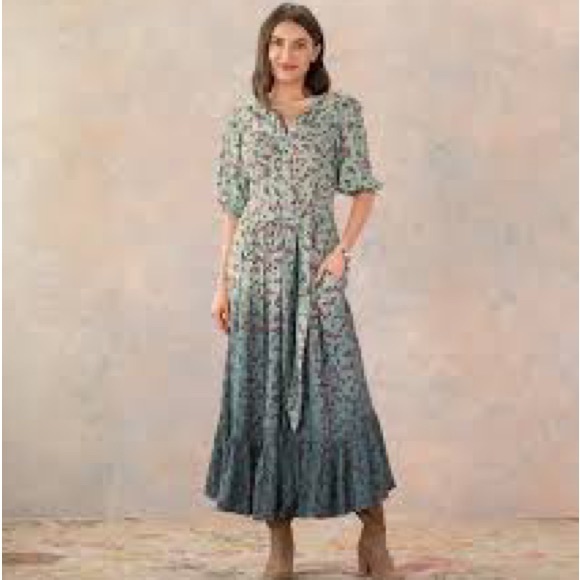 Sundance | Dresses | Sundance Floral Fields Ombre Midi Dress | Poshmark